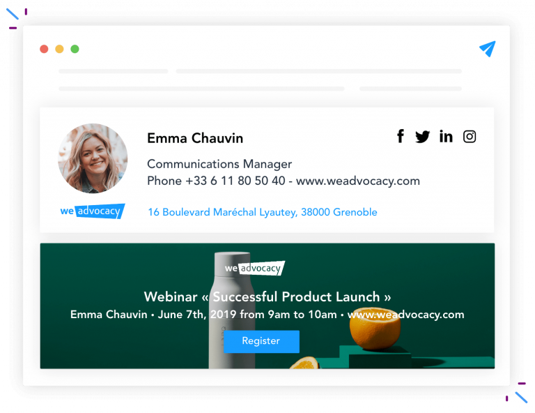 Add a banner in your email signature | Blog | we advocacy