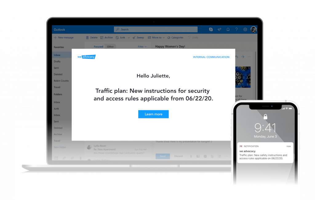 Reach your disconnected employees | Use Cases | we advocacy