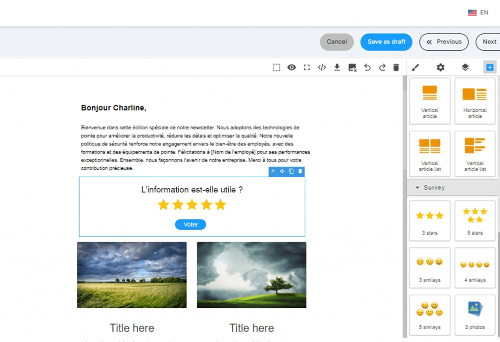 create professional internal newsletters